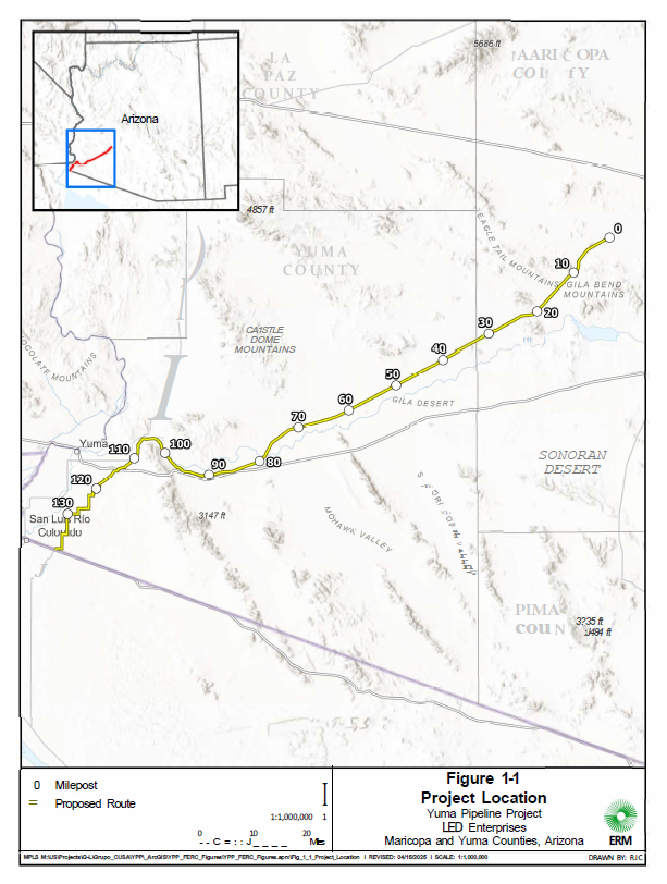 Yuma Pipeline Project | Federal Energy Regulatory Commission